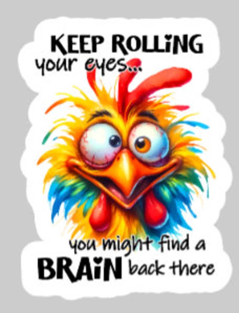 15 Chicken Sarcastic Quote Stickers - Bundle - Farm Animal Sarcasm ...