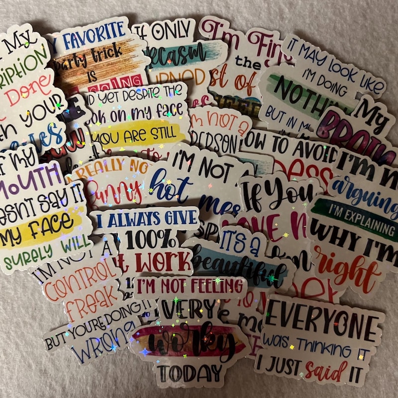 Snarky Stickers - Etsy