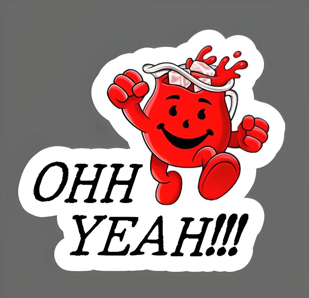 Kool Aid Man Sticker ~ Cartoon Funny Adult ~ Scrapbooking - Laptop ...