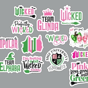 12 Wicked Sticker Pack ~ Movie Broadway Play Show ~ Scrapbooking Bundle ...