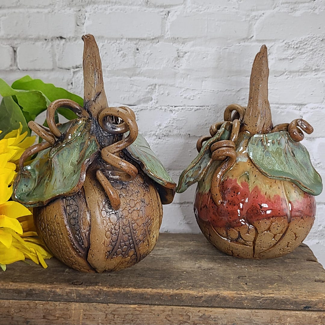 Ceramic Gourds, Handmade Gourds, Halloween Decor, Fall Decor, Harvest ...