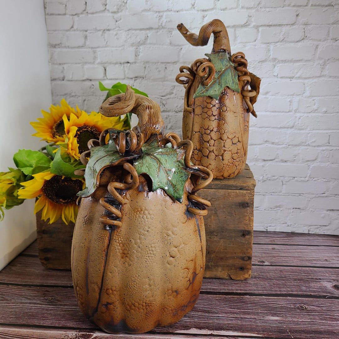 Ceramic Pumpkins, Handmade Pumpkins, Halloween Decor, Fall Decor ...