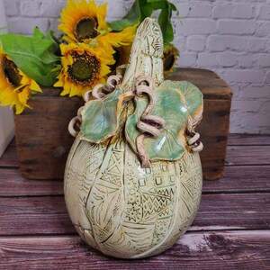 Ceramic Gourds, Handmade Gourds, Ceramic Pumpkin, Fall Decor, Harvest ...