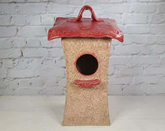 Ceramic Birdhouse, Clay Birdhouse, Handmade Birdhouse, Bird Shack ...