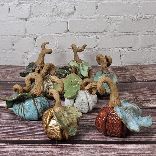 Mini Ceramic Pumpkins - Etsy