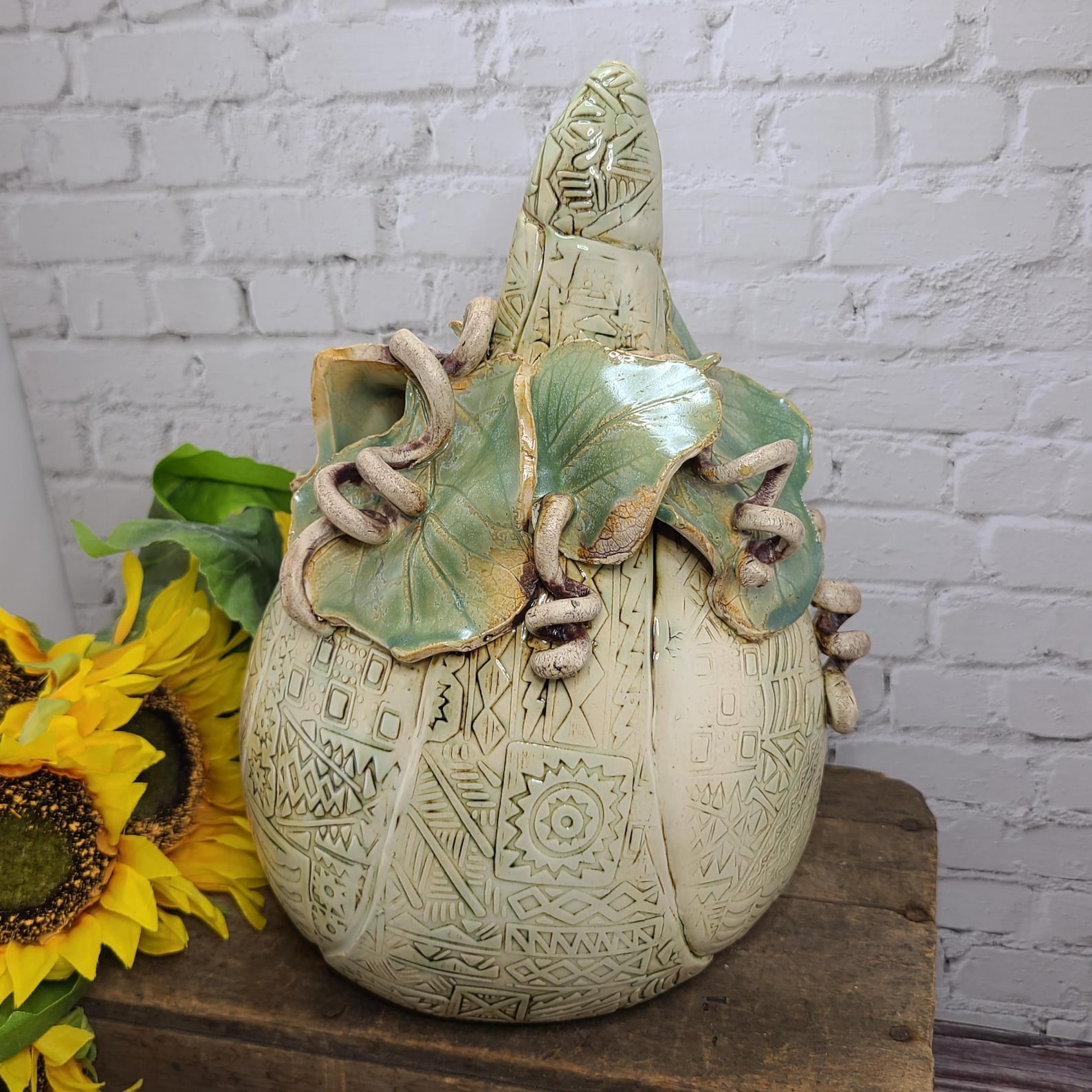 Ceramic Gourds, Handmade Gourds, Ceramic Pumpkin, Fall Decor, Harvest ...
