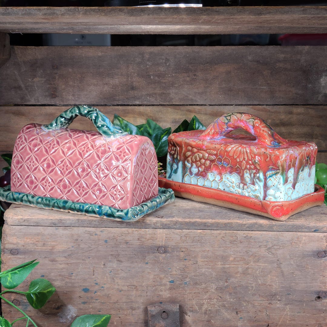 Handmade Ceramic Butter Dish, Butter Dish, Handmade Pottery, Ceramic ...