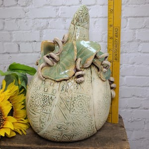 Ceramic Gourds, Handmade Gourds, Ceramic Pumpkin, Fall Decor, Harvest ...