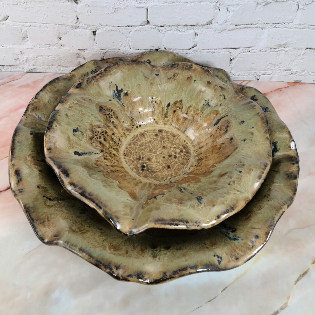 Handmade Pasta Bowl Set, Handmade Salad Bowl, Ceramic Pasta Bowl ...