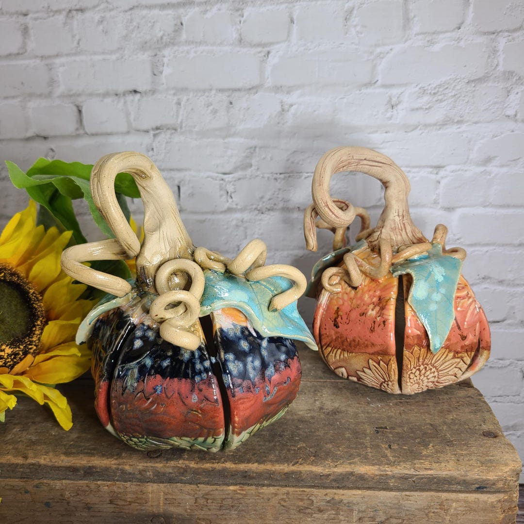 Ceramic Pumpkins, Handmade Pumpkins, Halloween Decor, Fall Decor ...