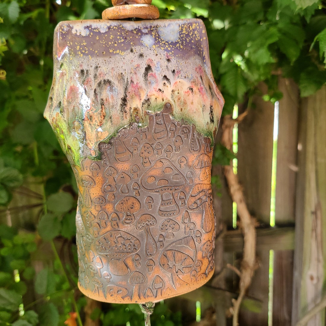 Garden Bell, Bell, Handmade Ceramic Bell, Ceramic Bell, Clay Bell, Wind ...