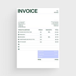 Digital Canva Editable Invoice Template - Etsy