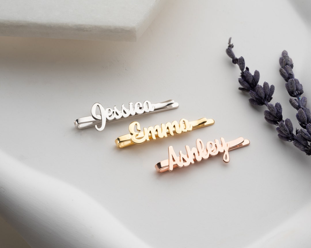 Personalized Hair Clip, Bridesmaid Gifts, Name Hair Clip, Hair ...