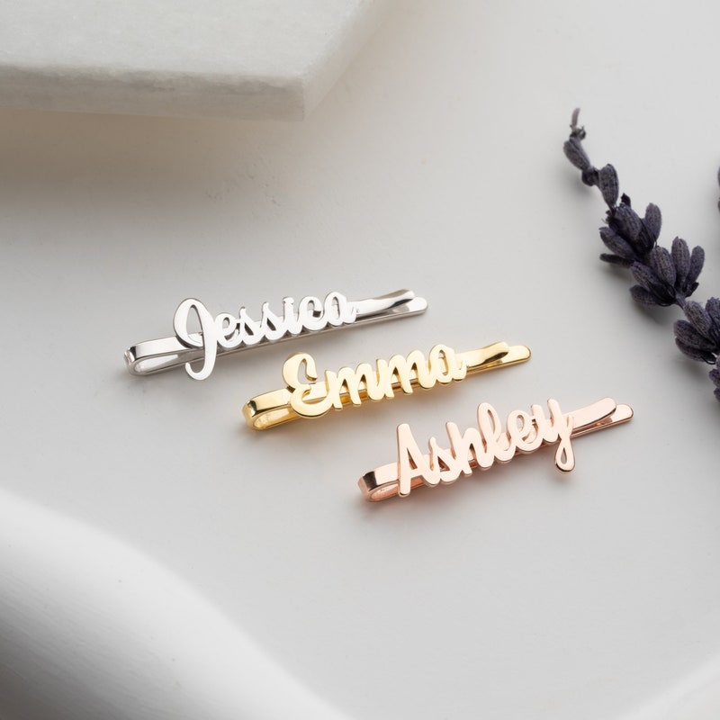 Initial Hair Clips - Etsy