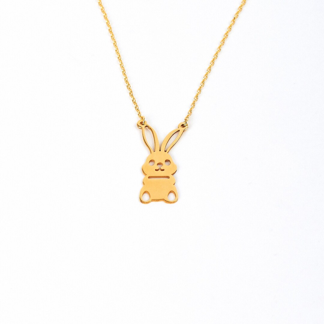 Easter Bunny Necklace, Easter Necklace, Easter Basket Gift Jewelry ...