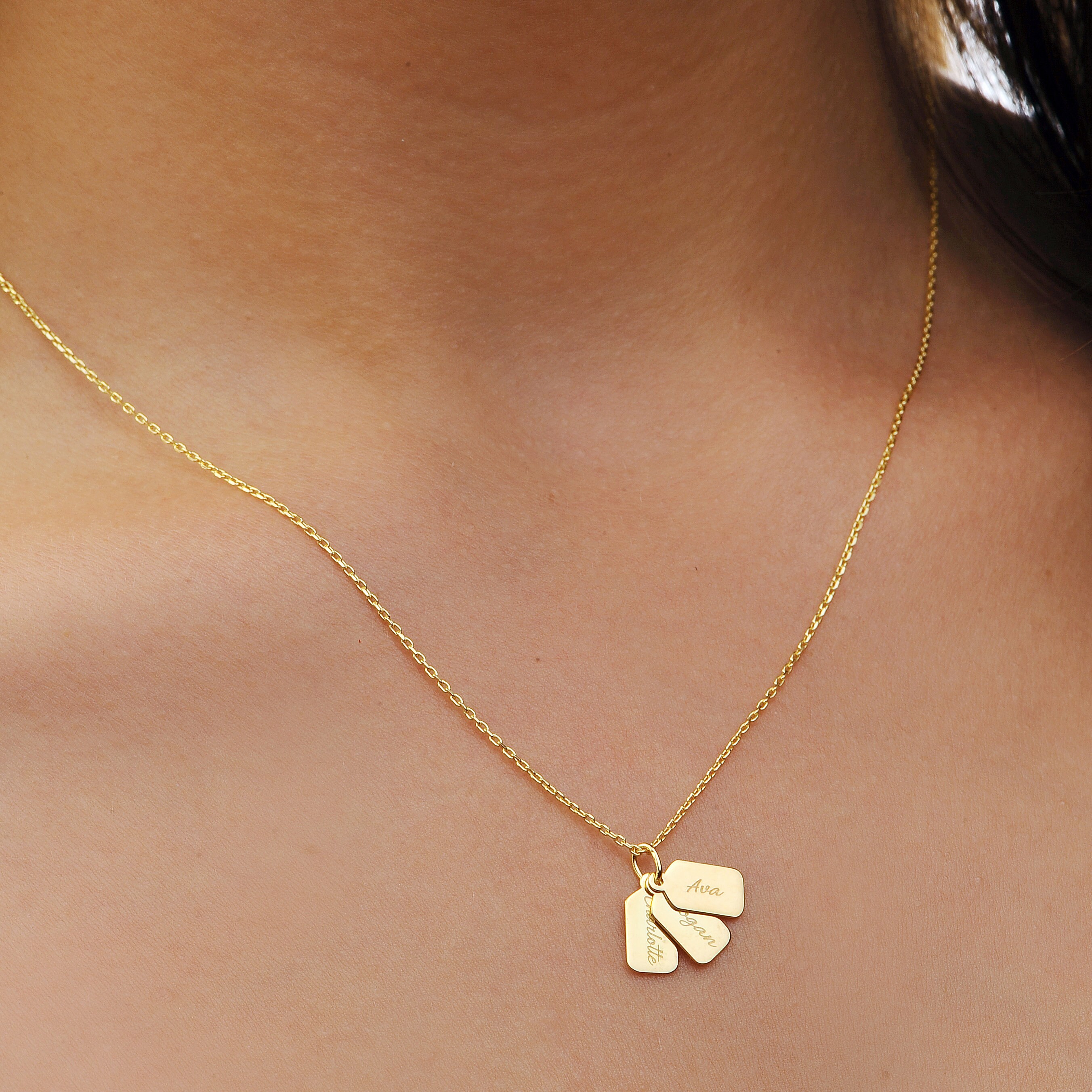 Personalized Minimal Tag Name Necklace your Kids Name - Etsy