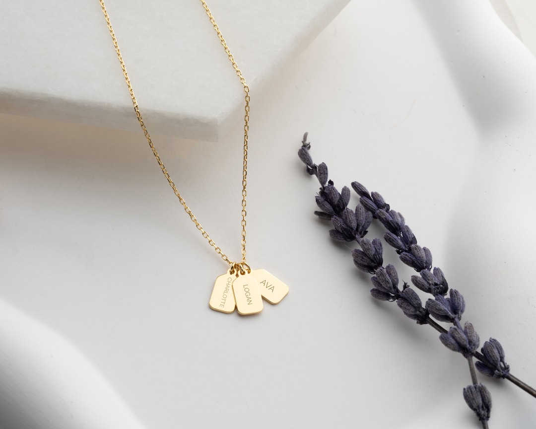 Personalized Minimal Tag Name Necklace ,your Kids Name Necklace- Mini ...