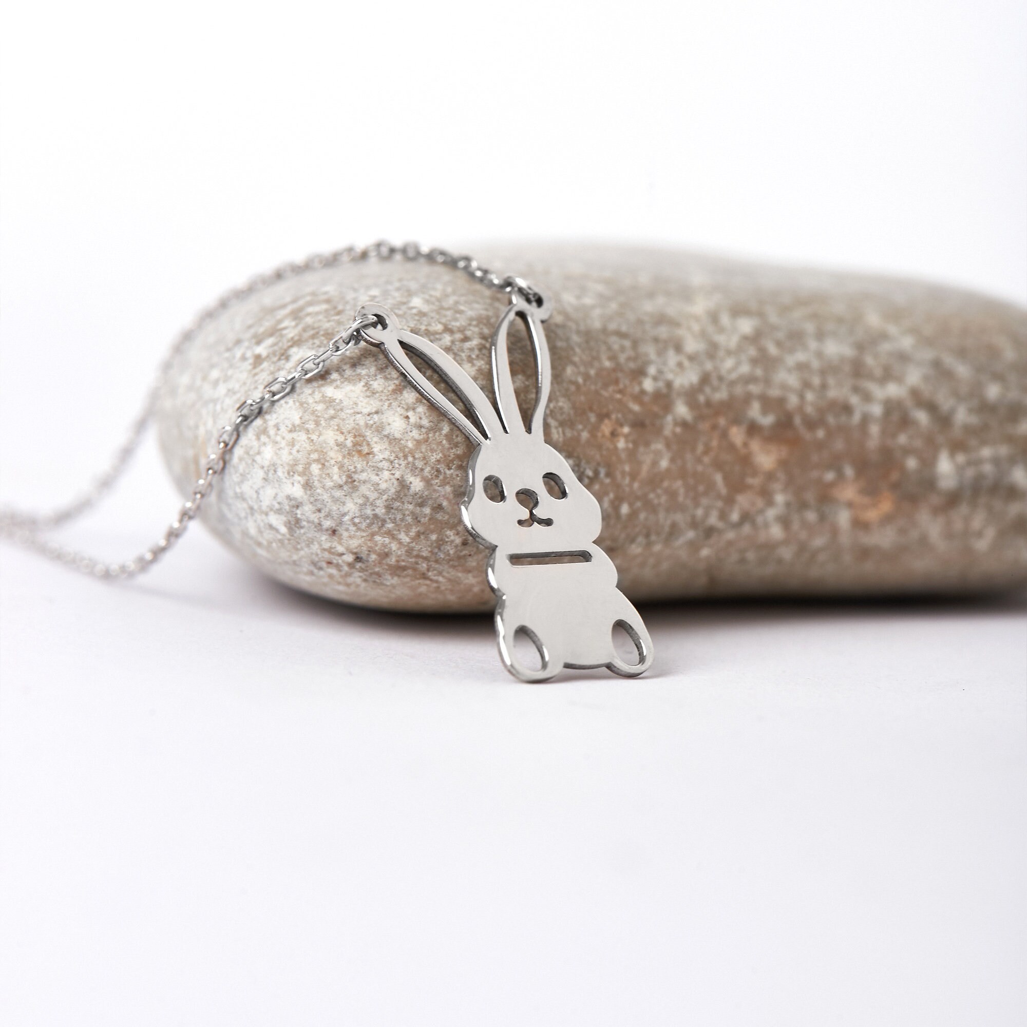 Easter Bunny Necklace, Easter Necklace, Easter Basket Gift Jewelry ...