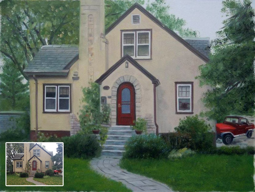 Custom House Painting-hand Painted Oil Painting-painting From Photo ...