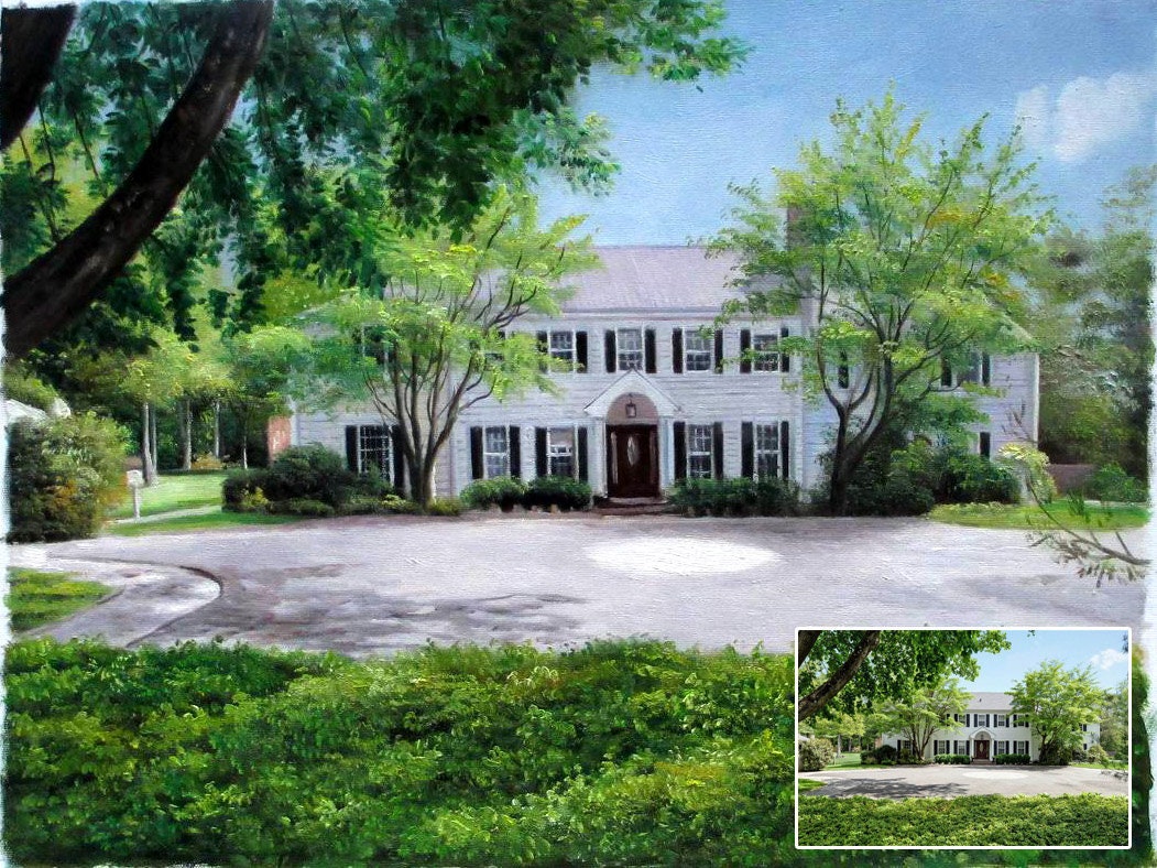 Custom House Painting-hand Painted Oil Painting-painting From Photo ...