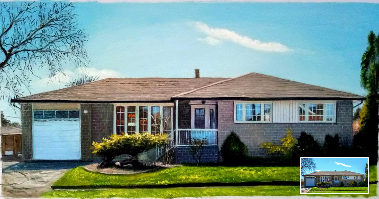 Custom House Painting-hand Painted Oil Painting-painting From Photo ...