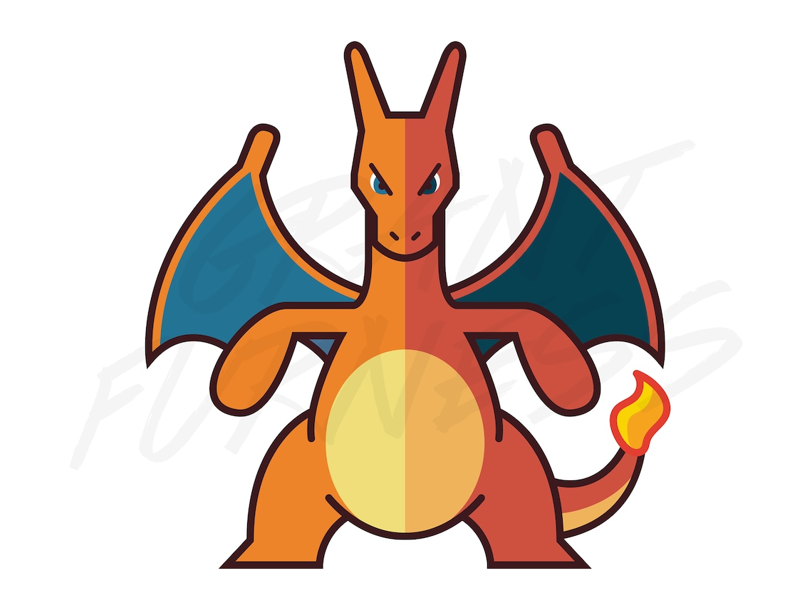 Charizard Pokemon Svg, Eps, Png, Jpg, for Shirt, Sticker, Clipart ...