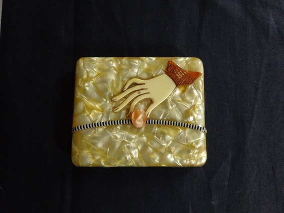 1920s CELLULOID CIGARETTE CASE-1920s-1930s Rare Pearl… - Gem
