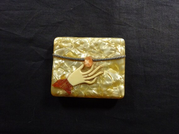 1920s CELLULOID CIGARETTE CASE-1920s-1930s Rare Pearl… - Gem