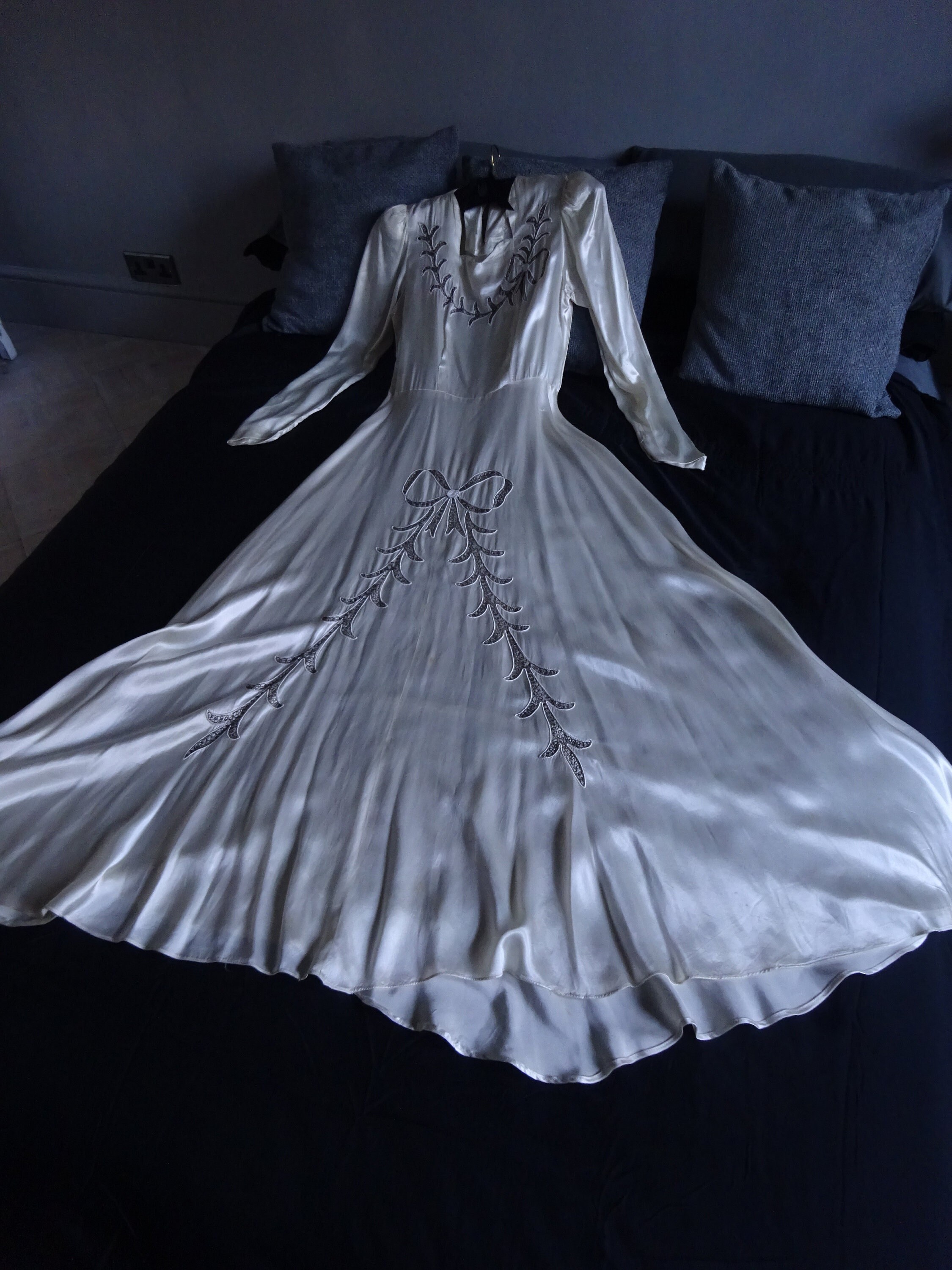 Sumptuous 1930s WEDDING Gown-30s Satin Wedding Dress. - Etsy