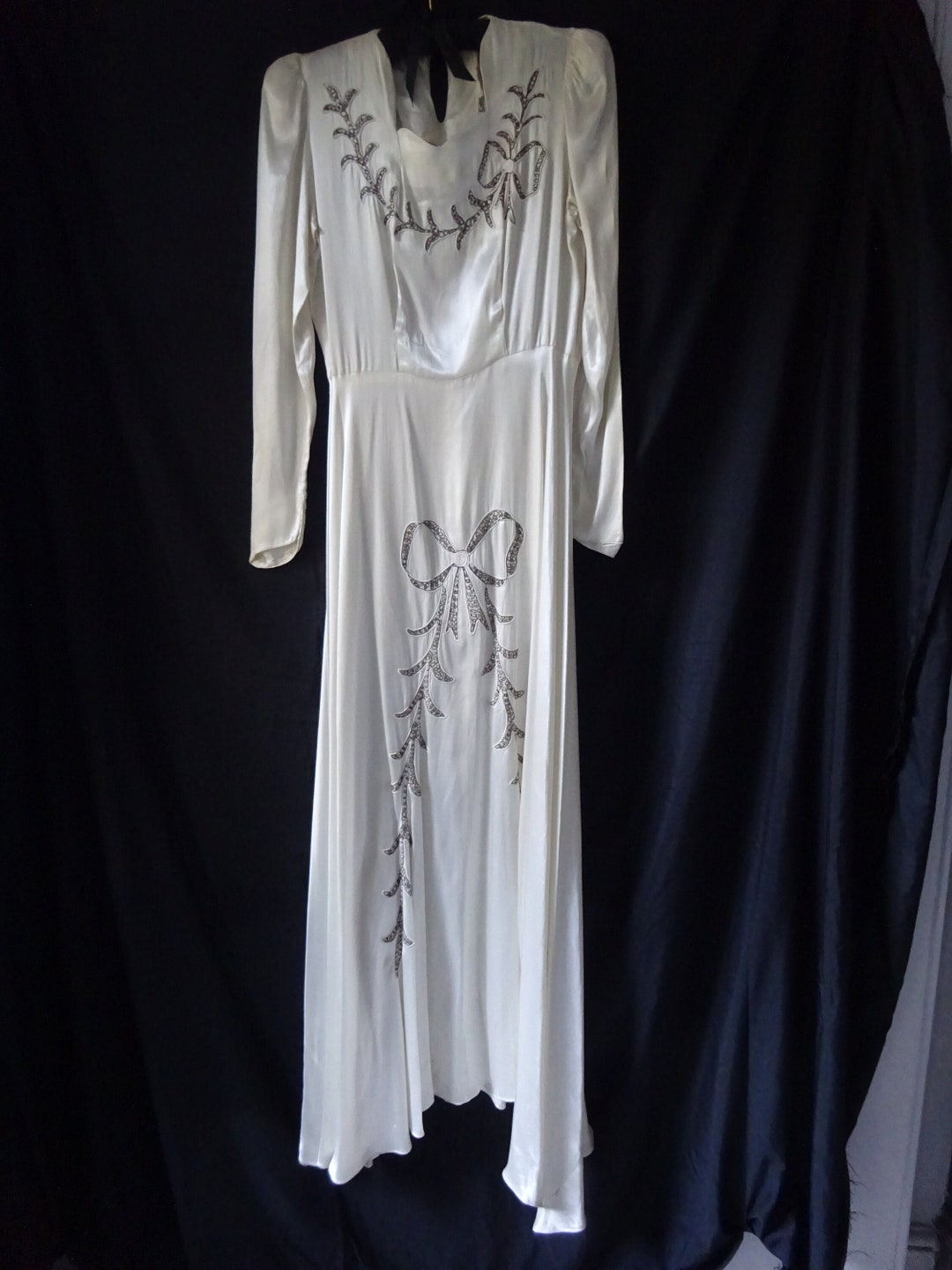 Sumptuous 1930s WEDDING Gown-30s Satin Wedding Dress. - Etsy