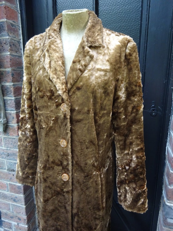 1940s FAUX FUR COAT-Stunning 40s Faux Fur Coat. - Gem