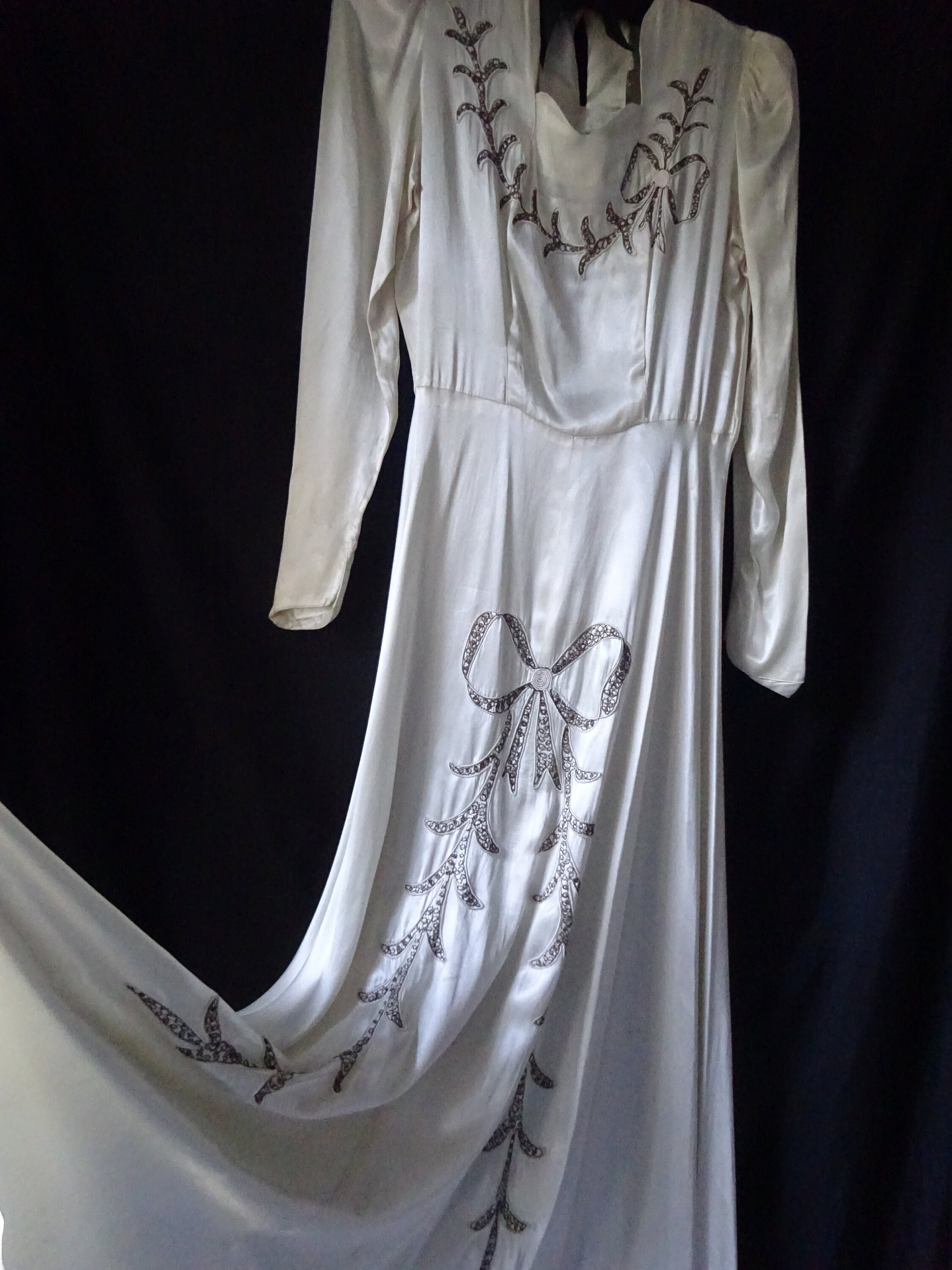 Sumptuous 1930s WEDDING Gown-30s Satin Wedding Dress. - Etsy