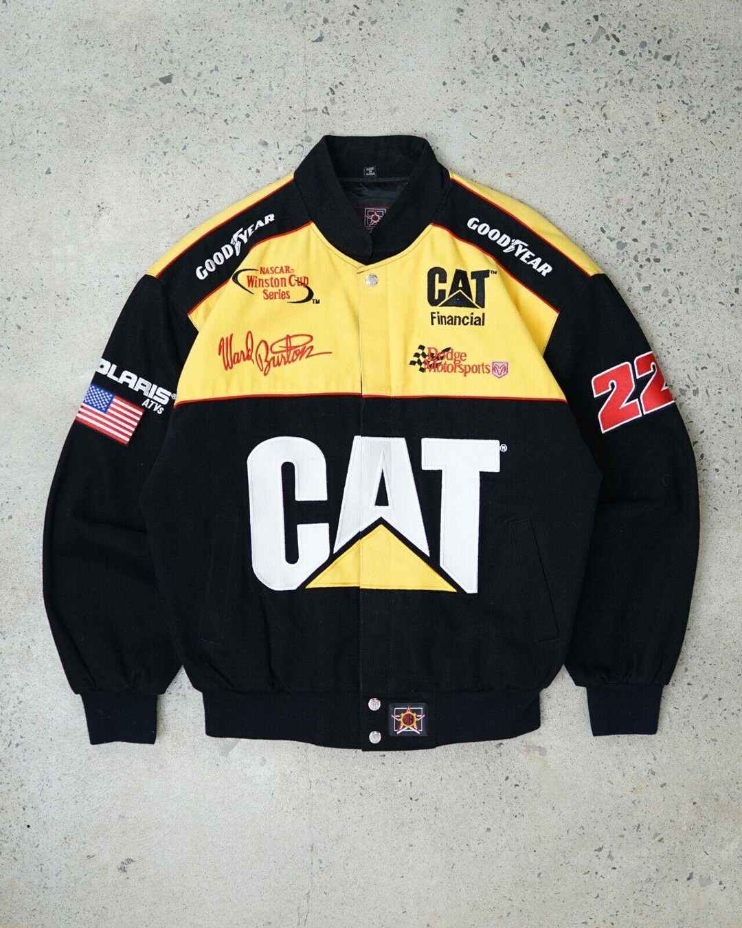 Vintage Cat Caterpillar Nascar Ward Burton Jh Design 90s Jacket Size ...