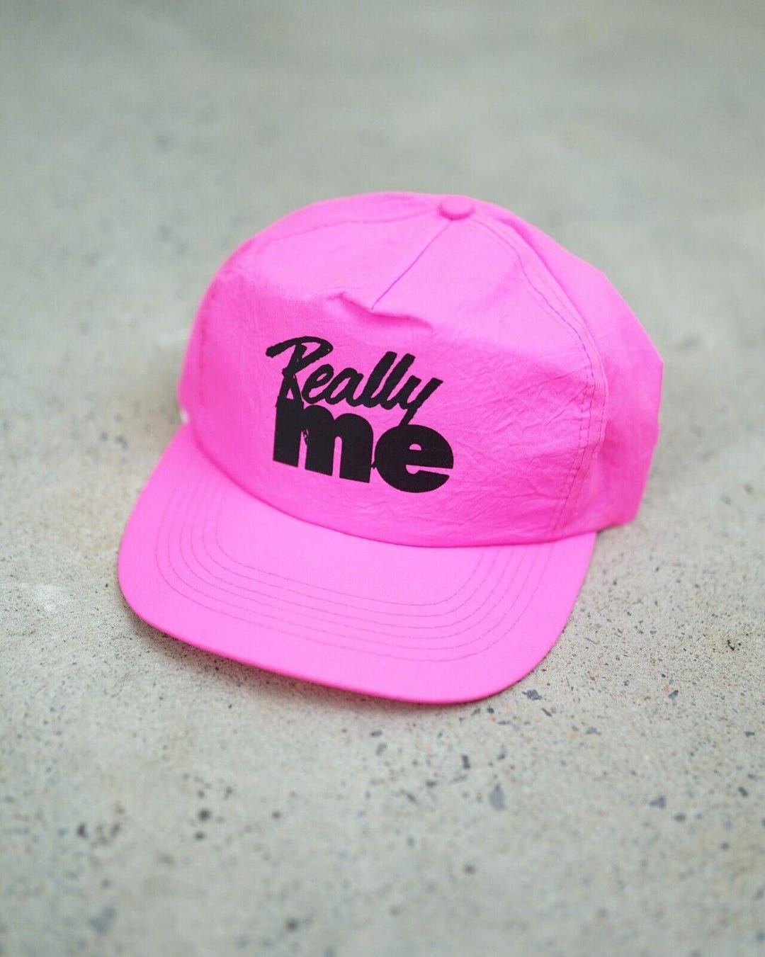 Vintage Really Me Surf Neon Pink 90s Snapback Hat - Etsy