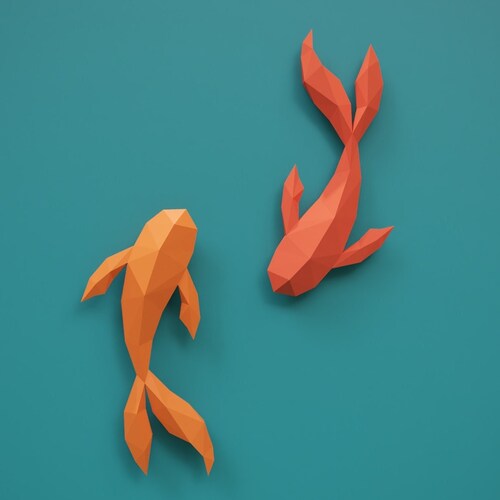 Salmon Fish 3D Papercraft Model Download PDF Template - Etsy Australia