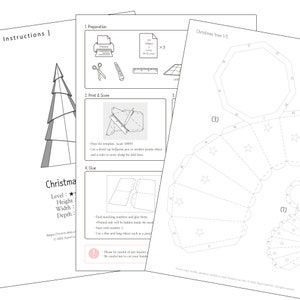 Christmas Tree Lamp Papercraft Low Poly Printable DIY Template (PDF) 3d ...