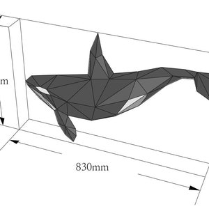 Whale Papercraft, Orca Wall Decor - Etsy