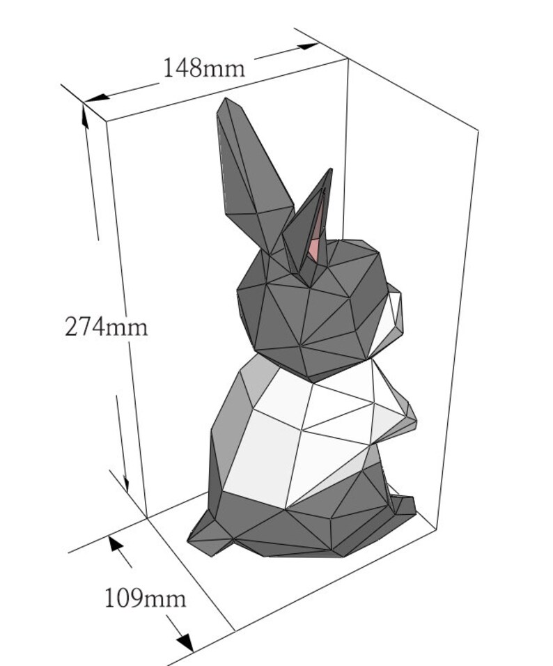Papercraft Rabbit Easter Rabbit | Etsy