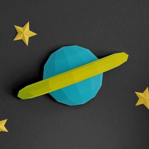 Saturn Planet Papercraft Wall Decor - Etsy