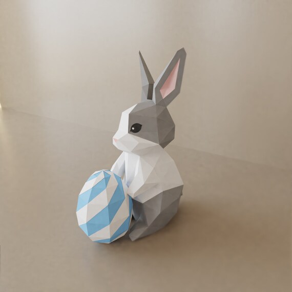 Papercraft Rabbit Easter Rabbit | Etsy