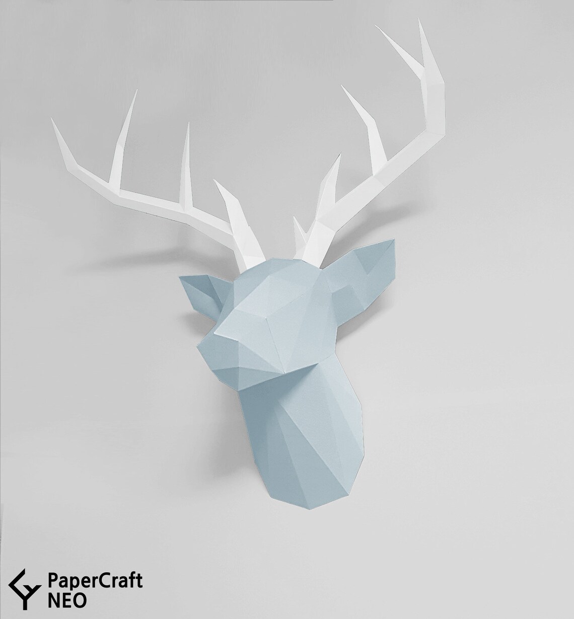 Papercraft Deer Trophy DIY Deer Wall Decor 3d Origami Low Poly - Etsy