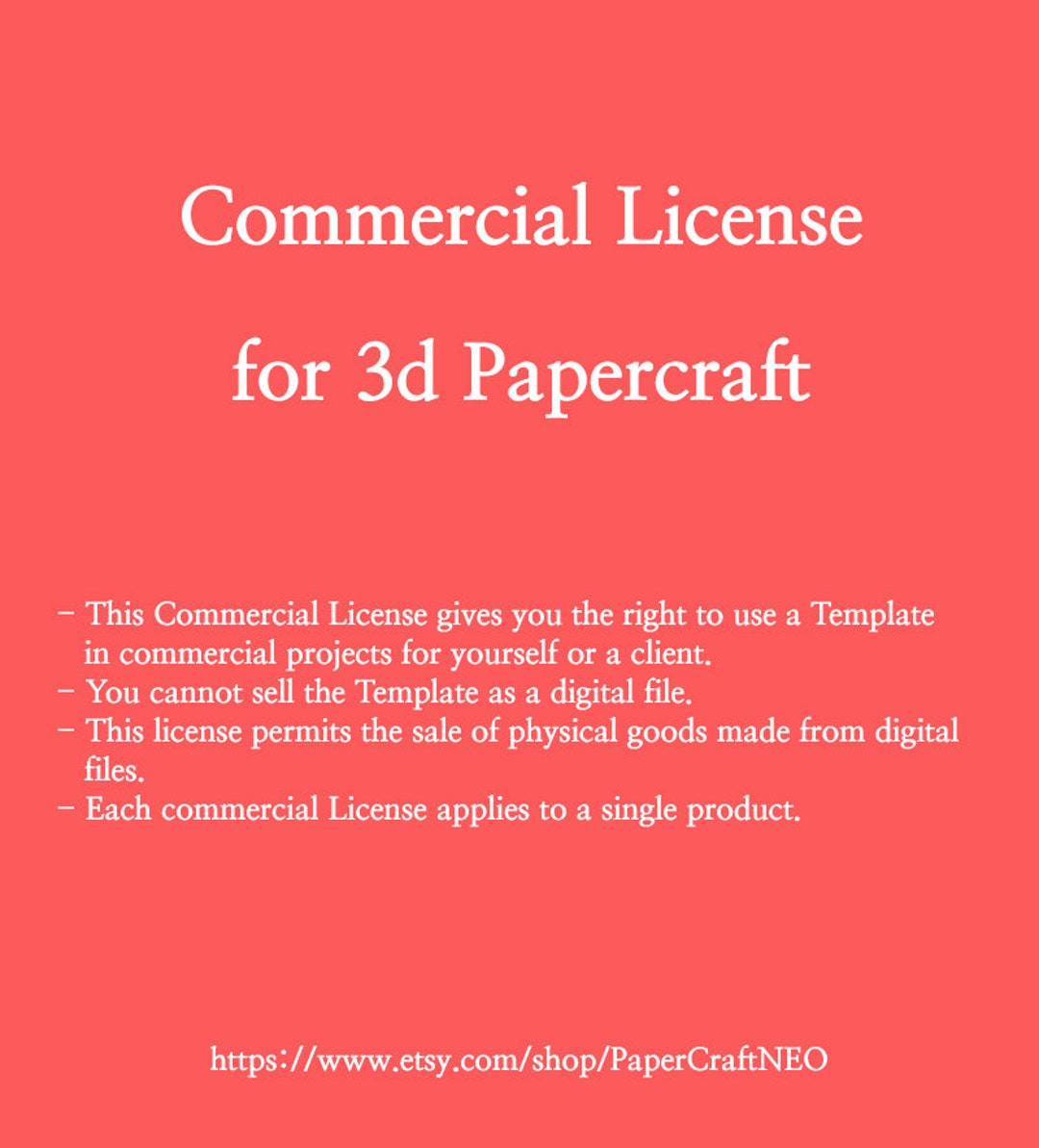 Papercraft Commercial License - Etsy