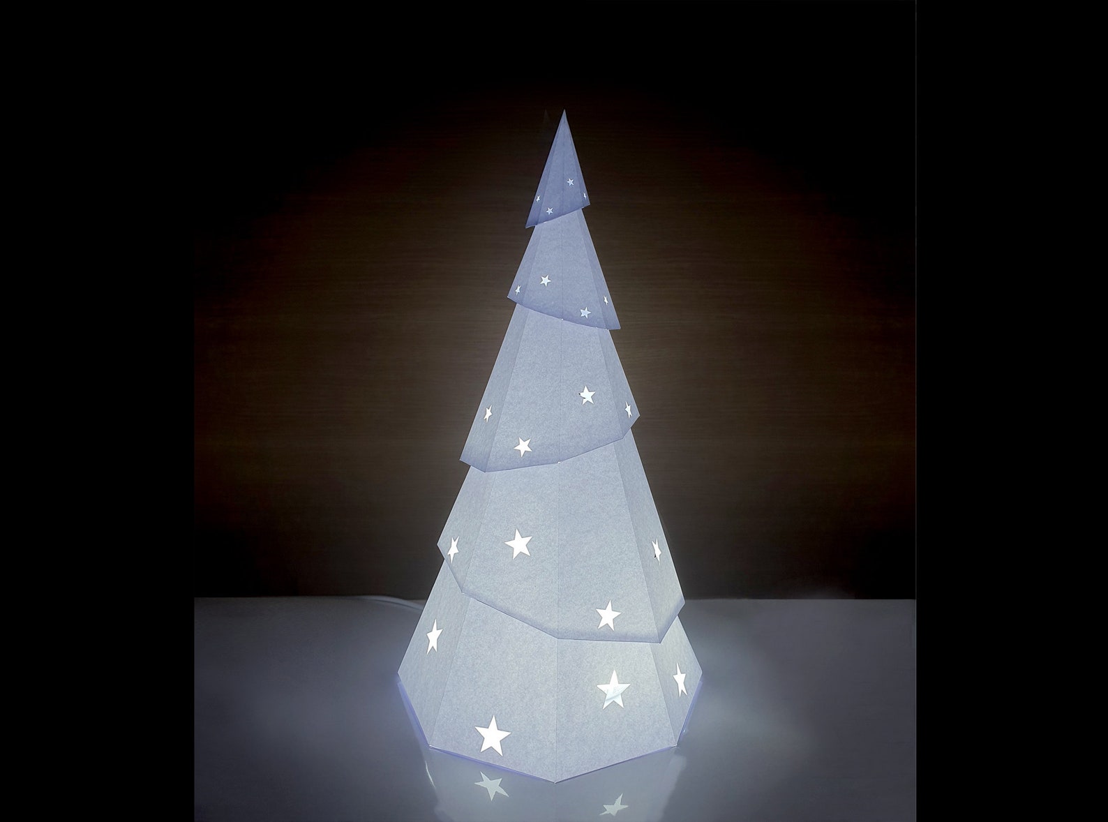 Christmas Tree Lamp Papercraft Low Poly Printable DIY Template - Etsy