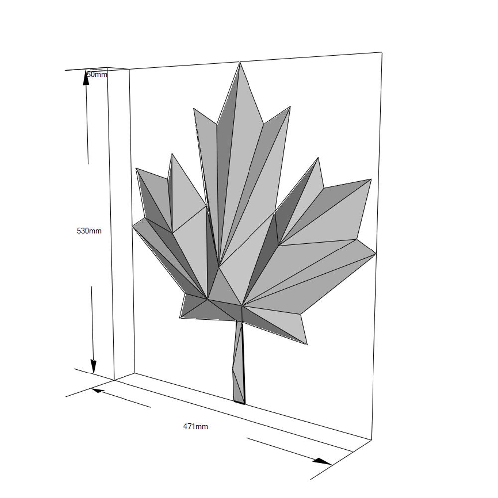 Canadian Maple Leaf 3d Papercraft Wall Decor - Etsy
