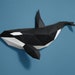 Whale Papercraft Orca Wall Decor - Etsy