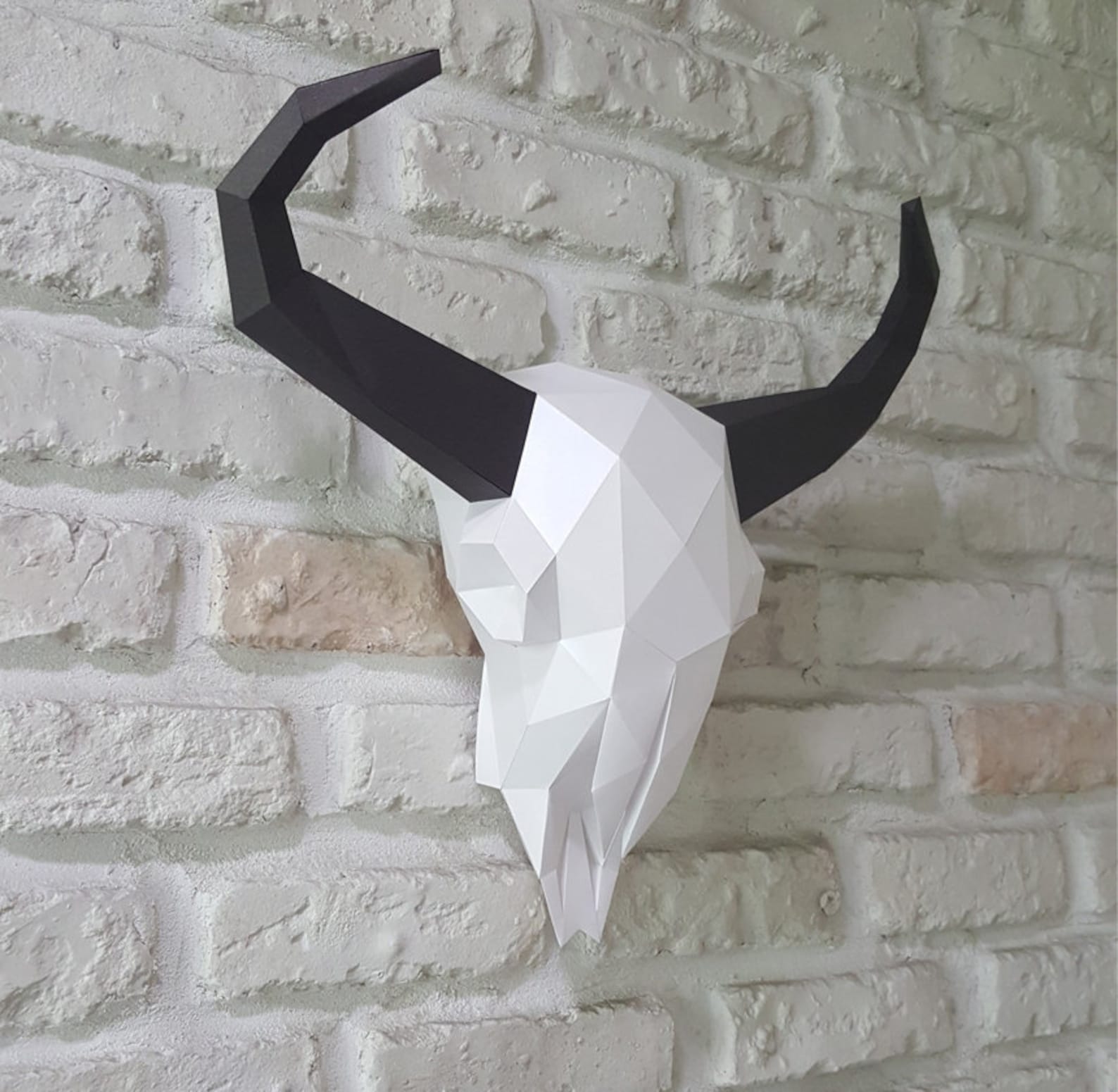 Papercraft Bison Trophy DIY Bison Skull Wall Decor 3d Origami - Etsy
