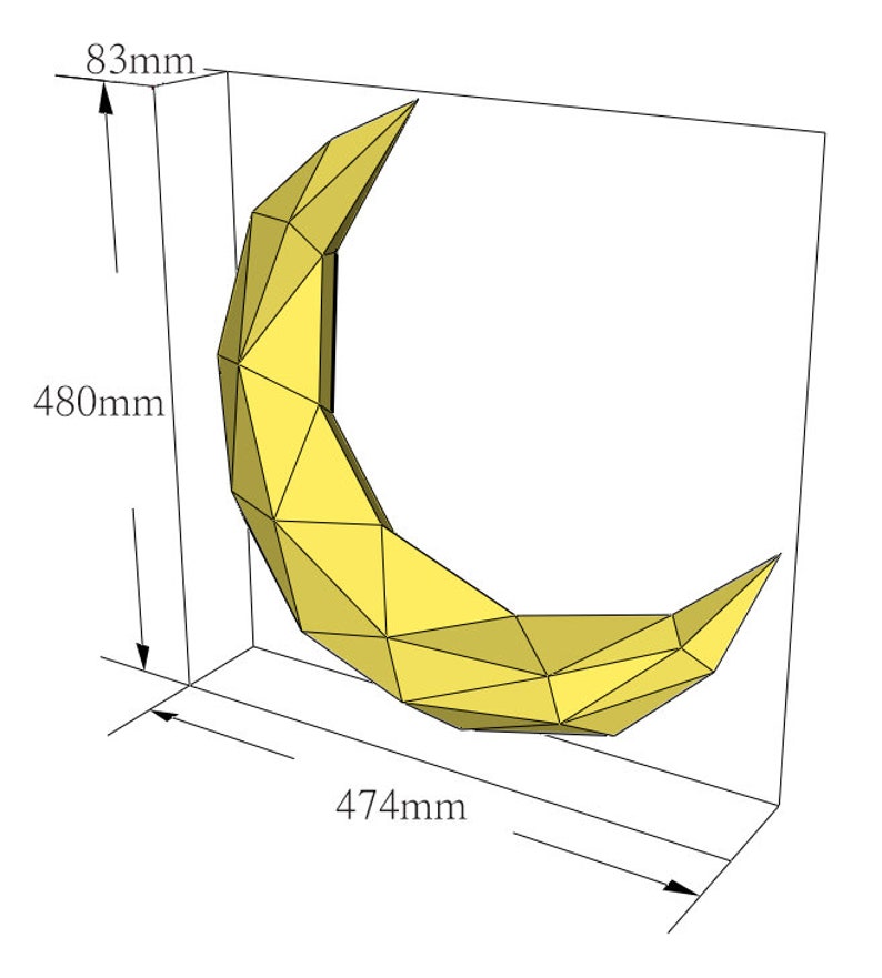 Papercraft Moon DIY Lamp Decor 3d Origami Low Poly Lantern - Etsy