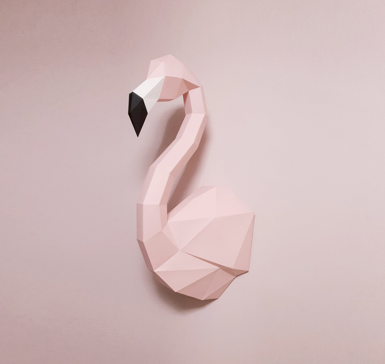 Flamingo Papercraft 3D Wall Decor DIY Sculpture Low Poly | Etsy