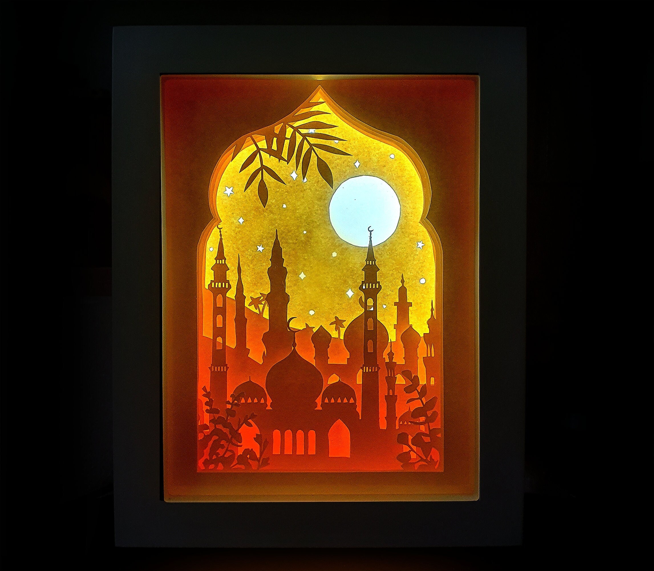 Arabian Nights Shadowbox, Paper Cut Light Box Template - Etsy