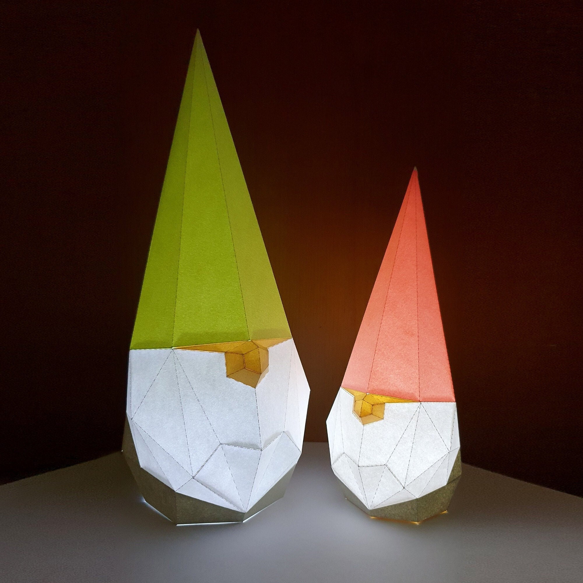 Gnome Lamp Papercraft Paper Lamp - Etsy
